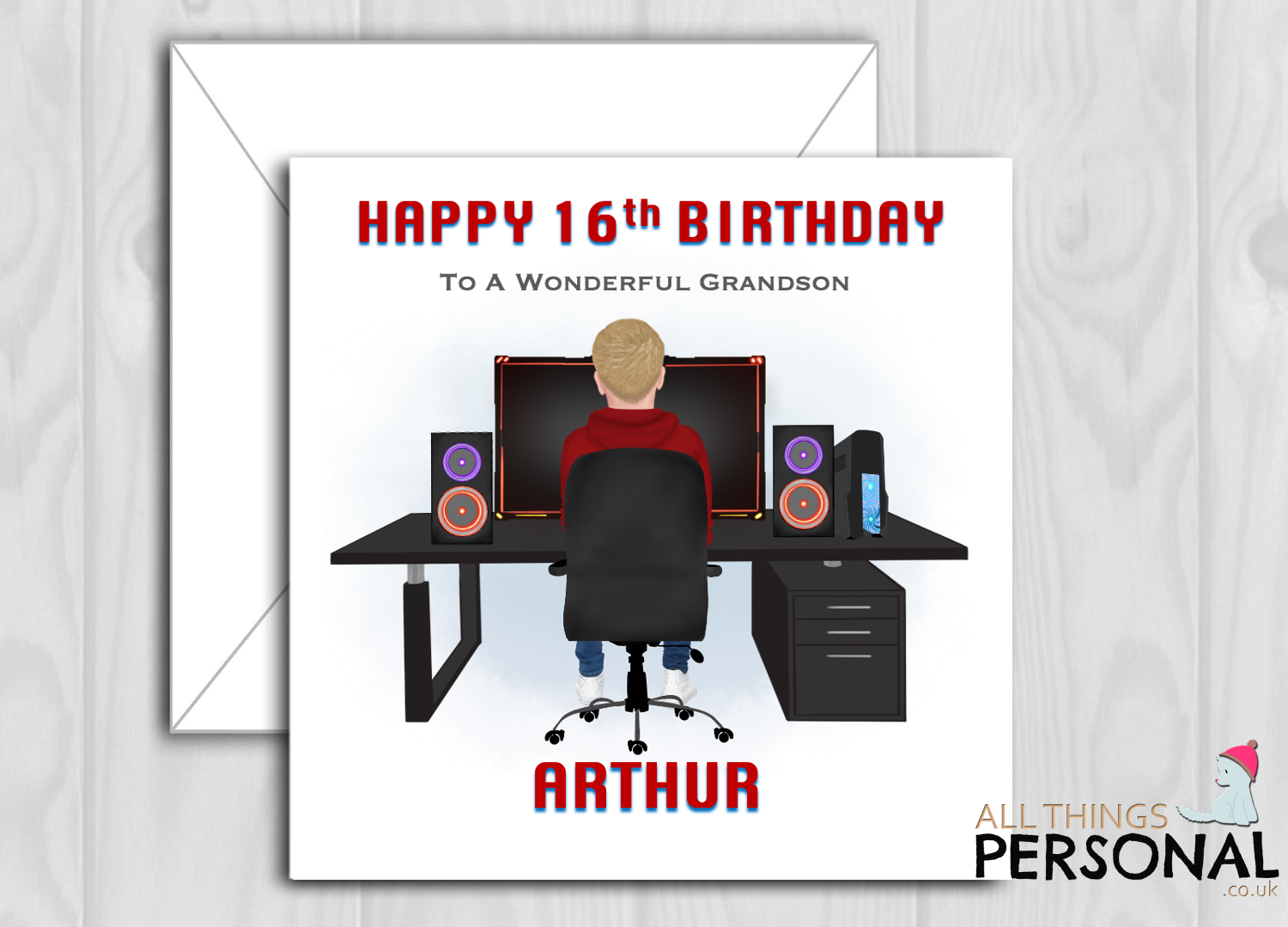 13th 14th 15th 16th Birthday Card PC Gaming Son Grandson Nephew Teenage ...