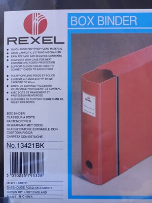 Rexel Choices Box File A4 40 mm Translucent Polypropylene Black | eBay UK