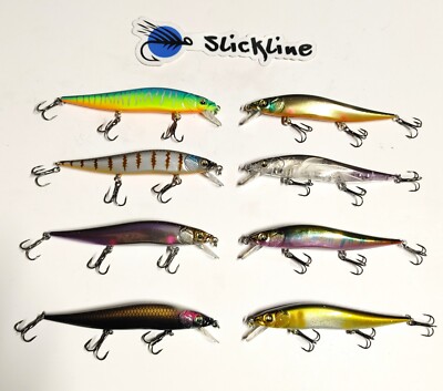SLICKLINE 100 mm Shad Floating Rattle Minnow Jerkbait Fishing Lure Bass ...