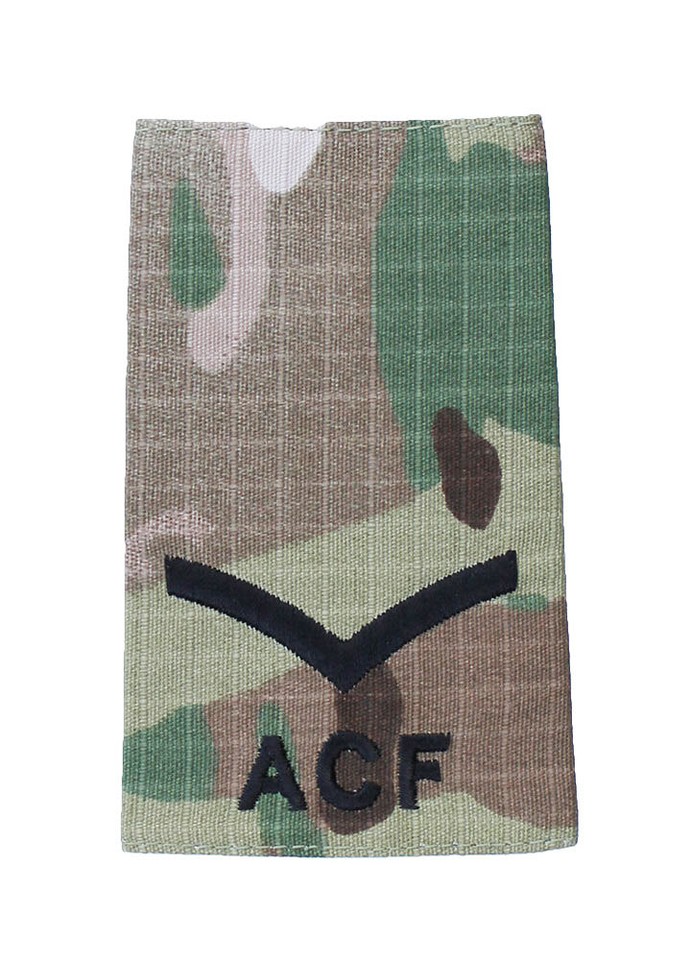 All Ranks Black on Multicam / MTP ACF Rank Slide ( Cadets Army Cadet ...