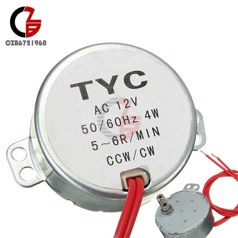 TYC-50 Synchronous Motor AC 12V 50/60Hz 5/6RPM CW/CCW 4W For Microwave ...