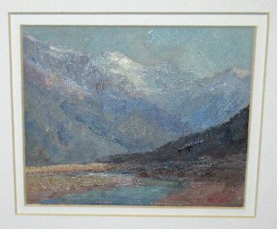 MALCOLM MASON "IN ARTHURS PASS" SMALL OIL ON CANVAS LANDSCAPE PAINTING ...