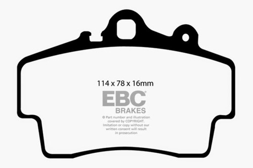 EBC (Cast Iron Rotors only) 2.5 Yellowstuff Front Brake Pads FOR 97-99 ...
