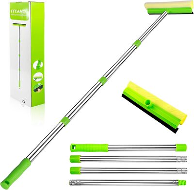 Window Squeegee, Squeegee for Window Cleaning, 2 in 1 Squeegee 1 ...