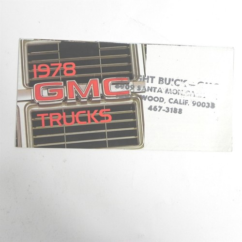VINTAGE 1978 GMC GENERAL MOTORS PICKUP TRUCKS DEALERSHIP SALES BROCHURE ...
