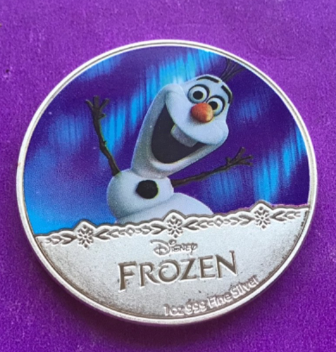 OLAF FROZEN 2019 ONE OUNCE SILVER PLATED COIN NEW ZEALAND DISNEY | eBay