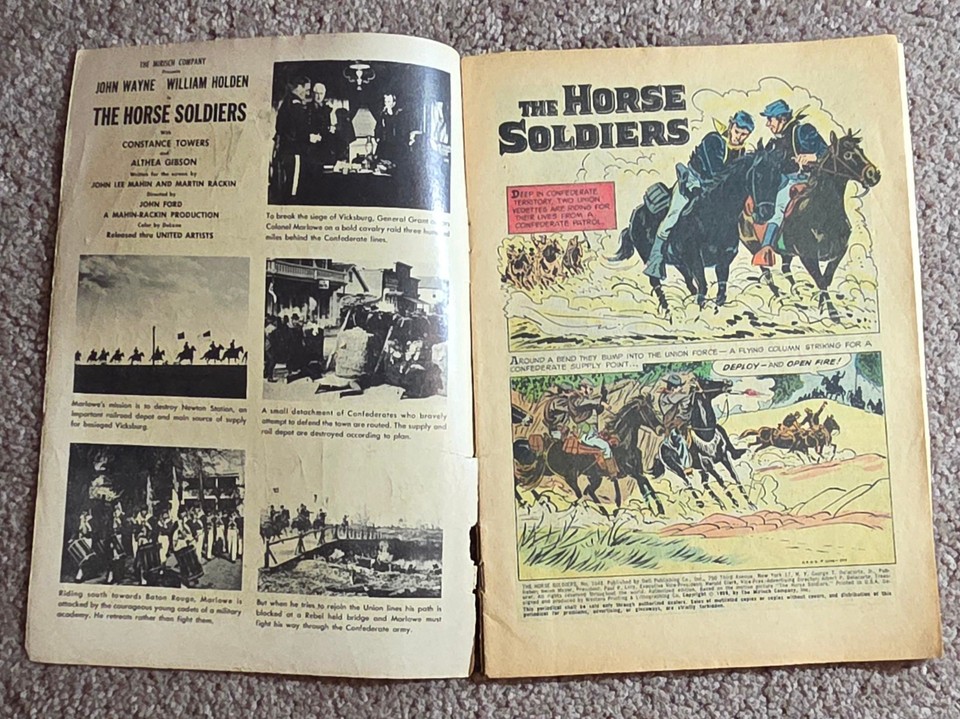 Four Color Dell Move Classic #1048 The Horse Soldiers 1959 - G+ | eBay