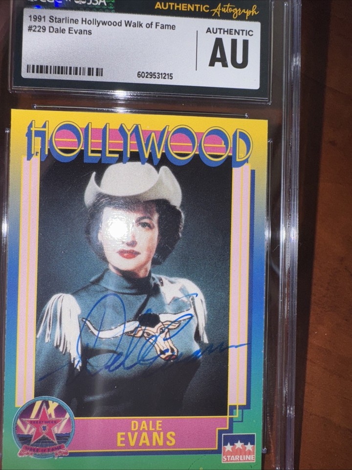 Dale Evans 1991 Hollywood Star Card #229 Signed Autograph Cgc ...