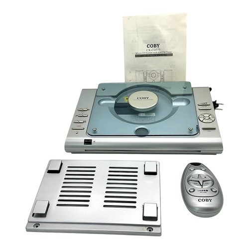 Coby Micro CD Stereo System CX-CD375 With Remote & Wall Mount Silver ...