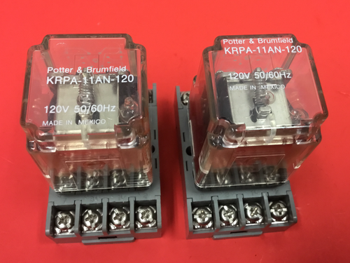 Potter & Brumfield - P/N: KRPA-11AN-120 - Relays W/ Base - LOT OF (2 ...