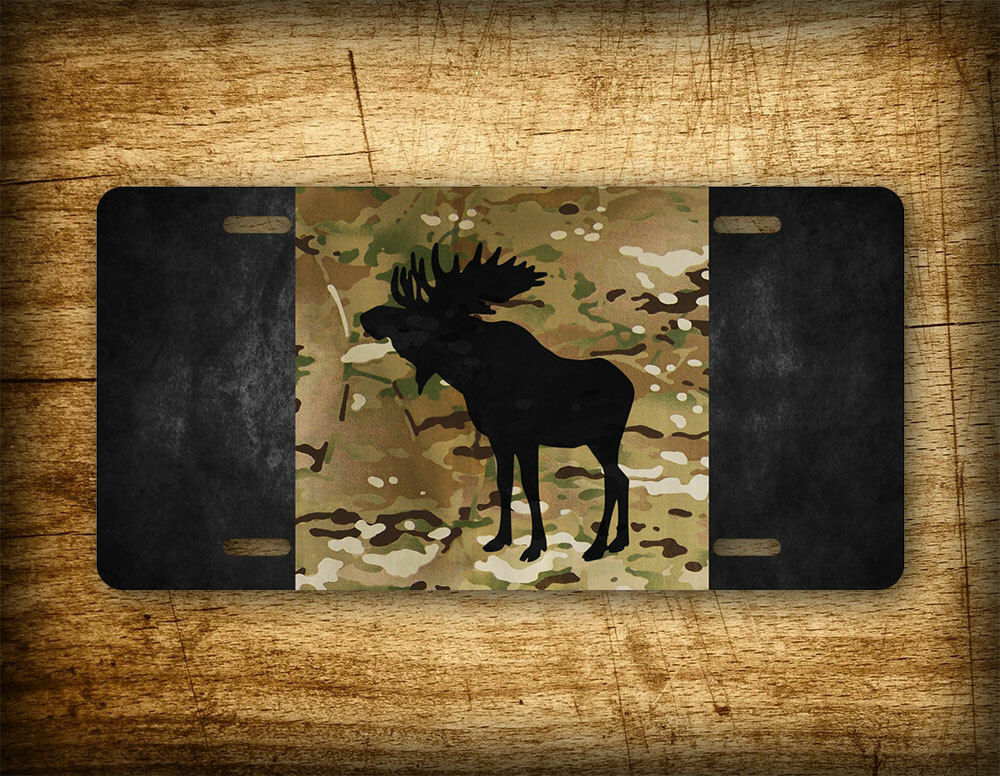 Camo Canadian Flag With Moose Silhouette Camouflage Canada License ...