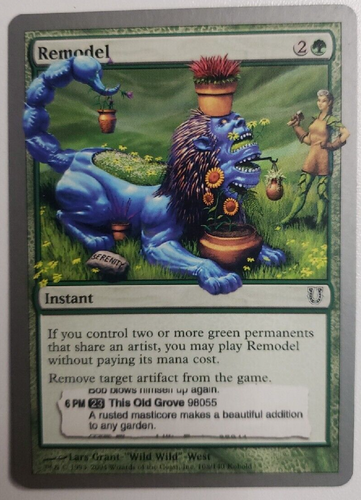 Remodel MTG 2004 Green Instant Card Magic the Gathering | eBay