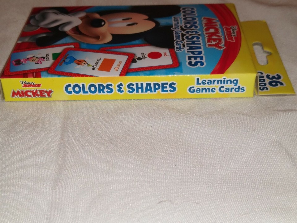 36 Mickey Colors And Shapes Learning Game Cards New | eBay