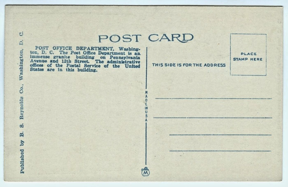 Washington DC Post Office Department Building C1920 s Postcard EBay washington-dc-post-office-department-building-c1920-s-postcard-ebay