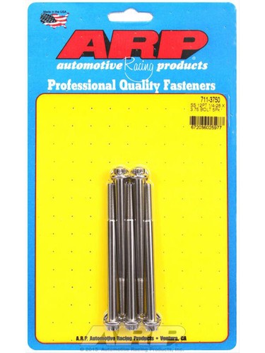 ARP Bolt Kit 12PT 1/4-28x3.750 UHL w/ 5/16 Socket Stainless 5pk (711 ...