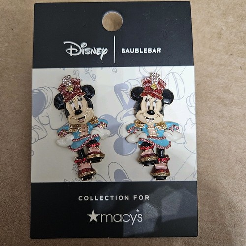 Disney Baublebar Earrings Thanksgiving Parade 2024 Drum Major Minnie ...