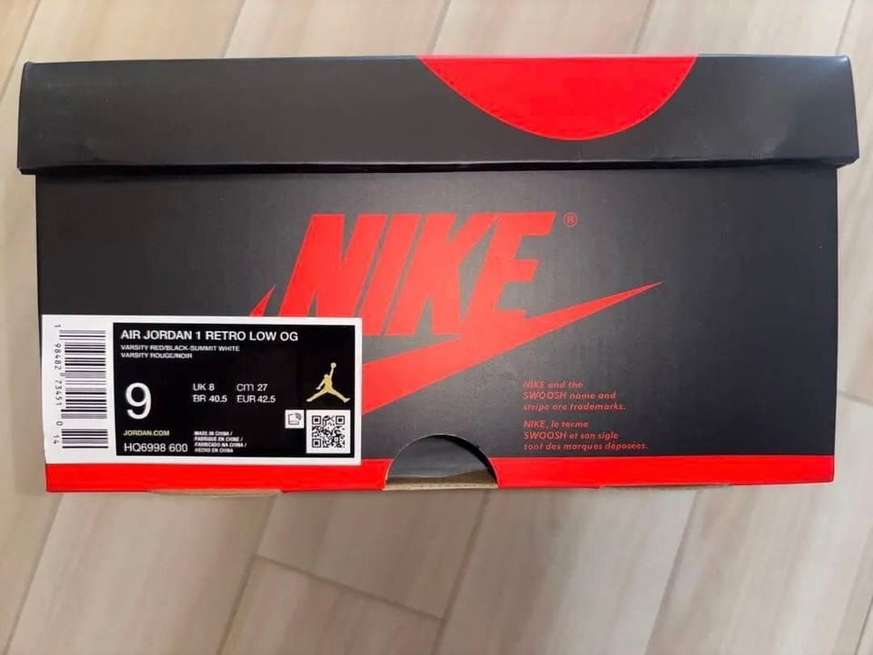 Men 9.0US Nike Air Jordan 1 Red/White/Black | eBay