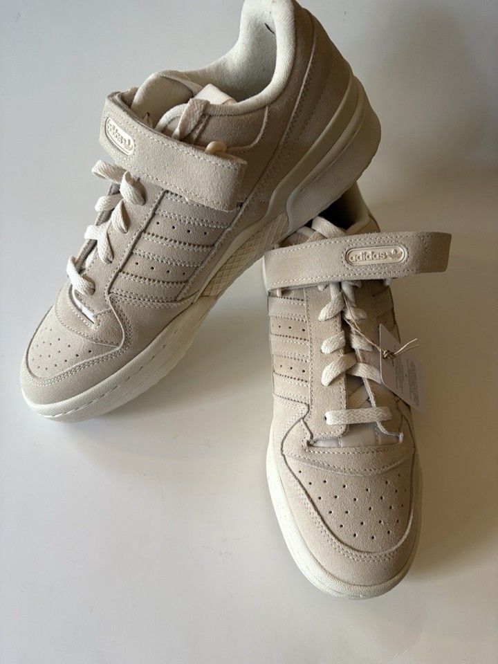 adidas Forum Low Women's Beige Tan White Casual Suede Sneakers SZ: 11 ...