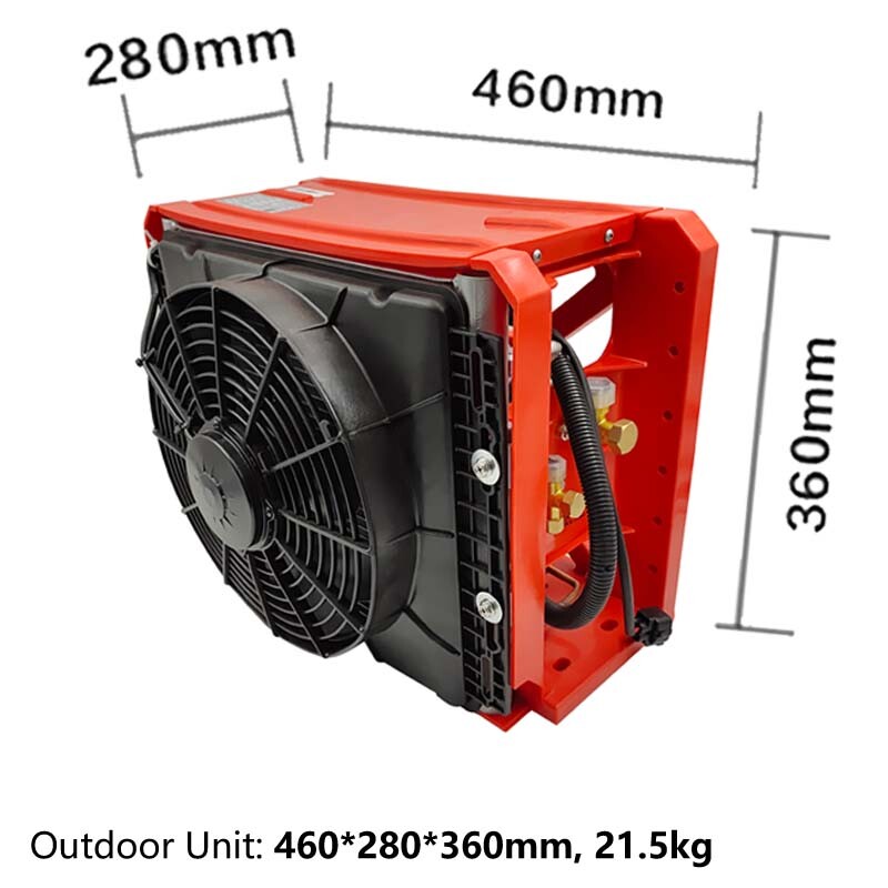 24V Electric Truck Air Conditioner Excavator Engineer Vehicle AC Unit ...
