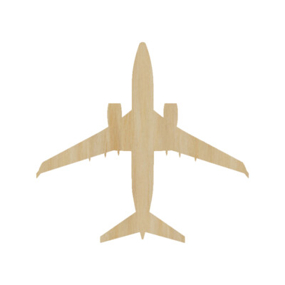 Airplane Laser Cut Out Wood Shape Craft Supply - Airliner Cutout Plane ...