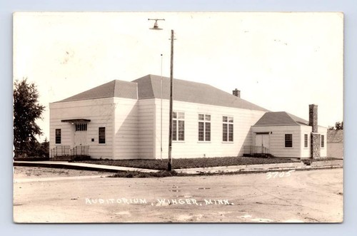 Auditorium WINGER Minnesota RPPC Vintage Real Photo Postcard Polk ...