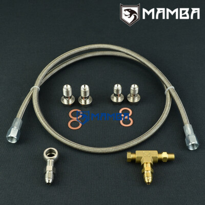 Universal 100cm 40" Turbo Oil Feed Line Kit TB25 GT28R TD05HR EFR K03 ...