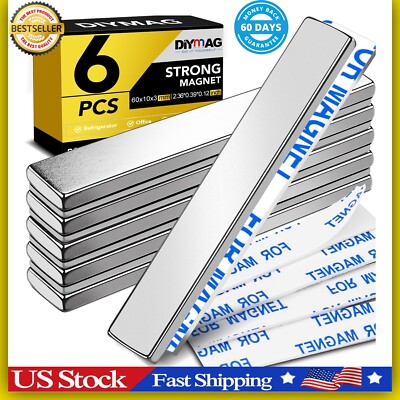 Strong Magnet Strips Heavy Duty - Rare Earth Magnets with Adhesive ...