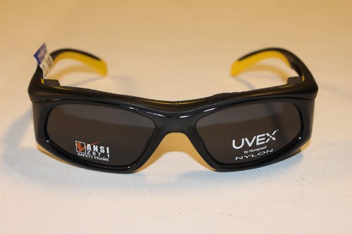 Saftey glasses Honeywell Uvex SW06 Eyewear, Black Yellow Tinted 57-16 ...