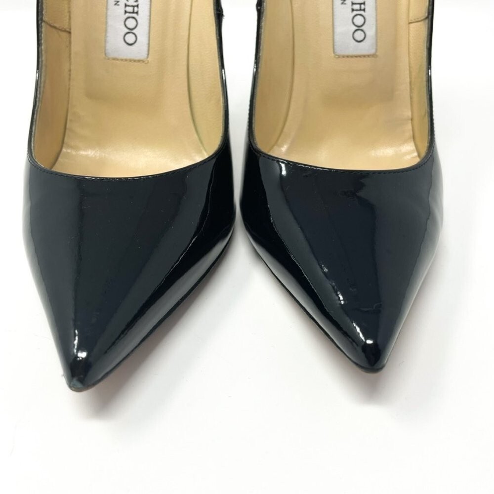 Jimmy Choo Anouk 120 Patent Leather Pump Heel Black Sz 7.5 Jimmy Choo Anouk 120 Patent Leather Pump Heel Black Sz 7.5