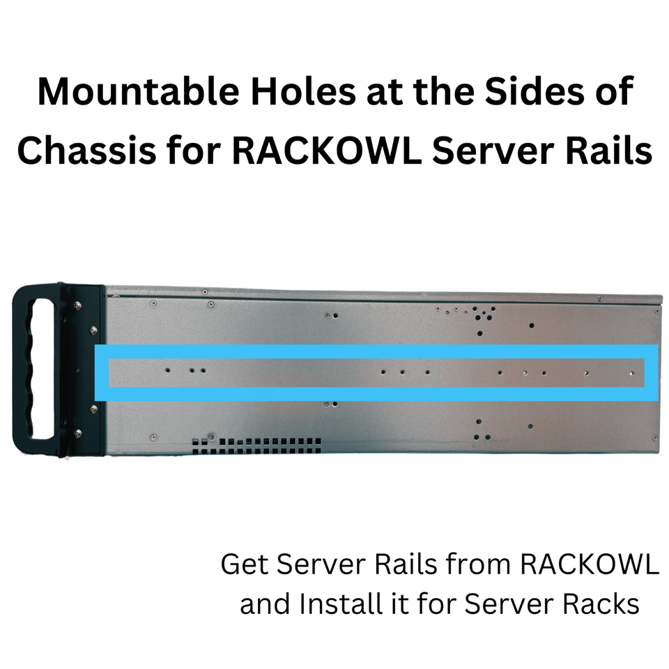 RACKOWL 4U Server Case/Rackmount Server Chassis, 15x 3.5" HDD Bay, ATX ...