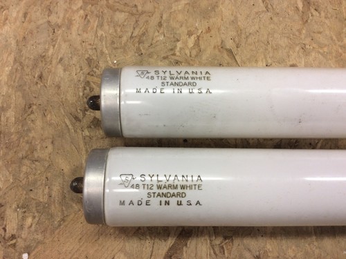 Sylvania F48T12/WW T12 Fluorescent Tube Light 48" WARM WHITE 2 Tubes ...
