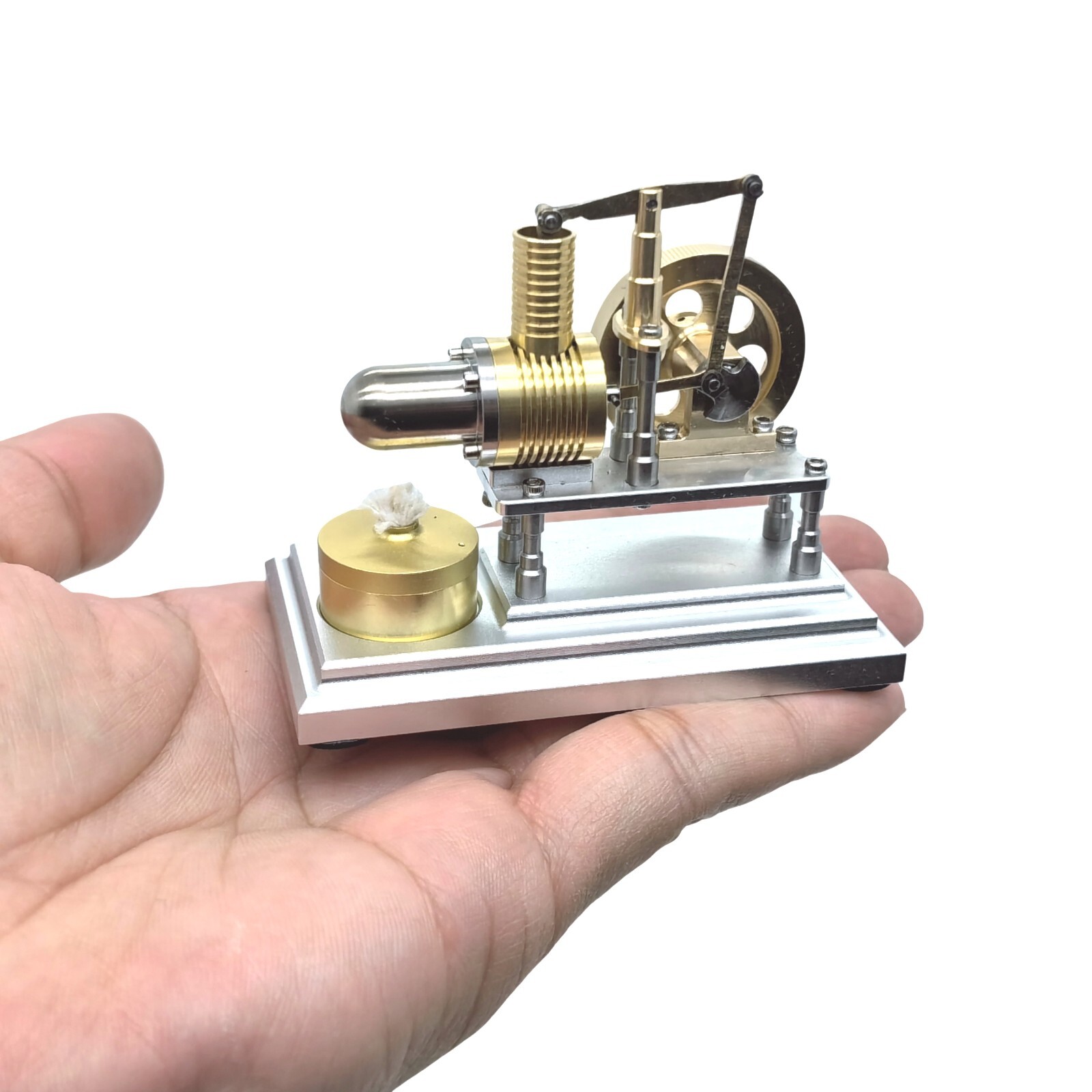 Mini Vintage Alcohol Fuel Hot Horizontal Stirling Engine Model J06H DIY ...