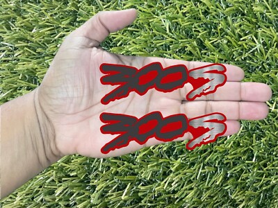 300 S Drip Car Emblem Badges Custom Racing Aggressive Matte Black / Red ...