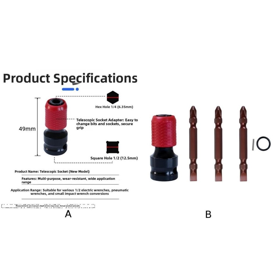 DIY Projects Quick-Release Chuck Drill Converter One-handed Bit ...