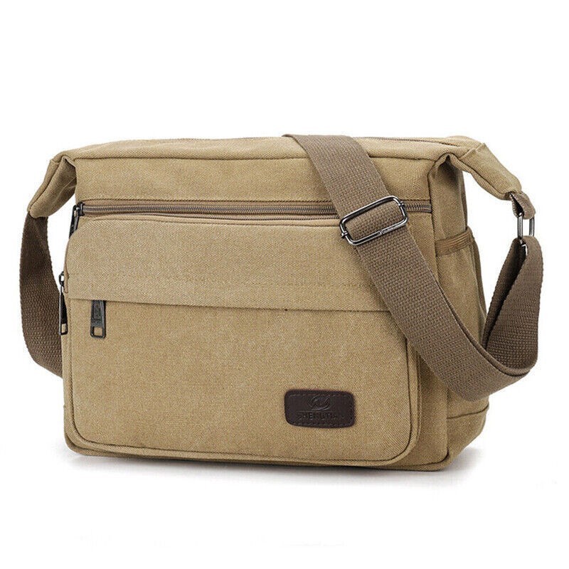 Men Canvas Bag Military Travel Hiking Cross Body Shoulder Bag Messenger ...
