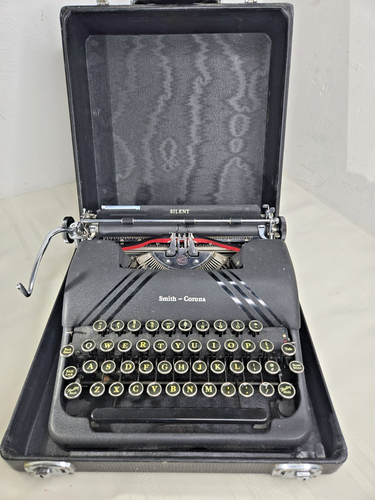 Vintage Smith Corona Silent Portable Floating Shift Black Typewriter 4S ...