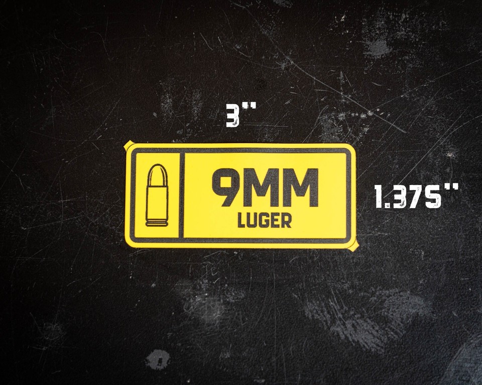 Ammo Can Bullet Decal Label Stickers - UV Stable 2-Color Vinyl - 110 ...