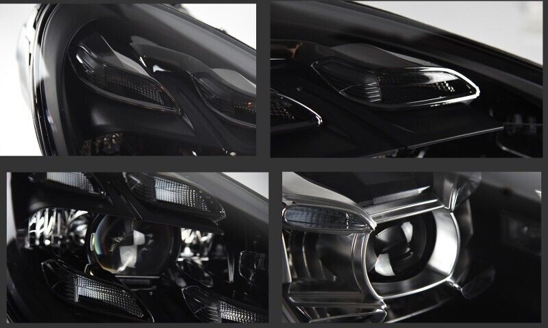 For Porsche Cayenne 2011-2017 Animation Front Lamps Pair LED Headlight ...