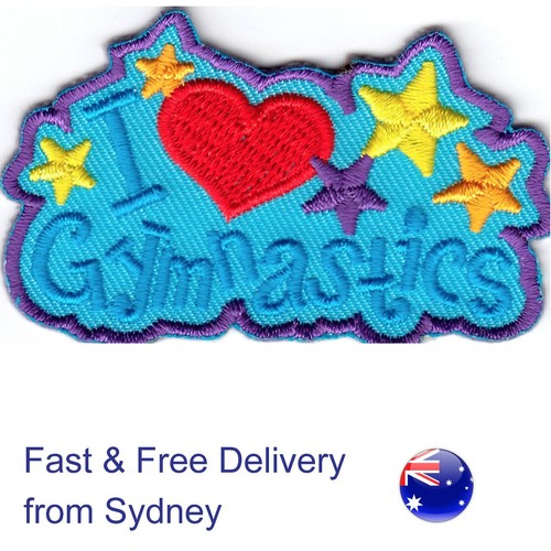 I love gymnastics Iron on patch gymnastic gym stars sport sports iron ...