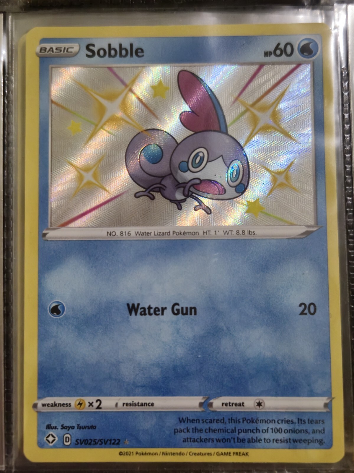 Pokémon TCG Sobble Shining Fates SV025/SV122 Holo Shiny Holo Rare ...