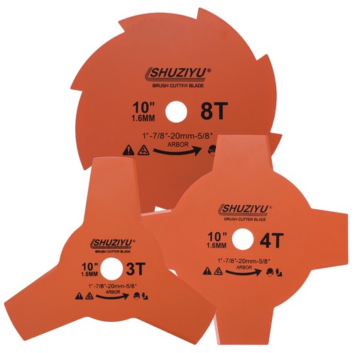 3-Pack, 10", 255x1.6MM 3T 4T 8T, Muching blade, Brush Cutter Blade ...