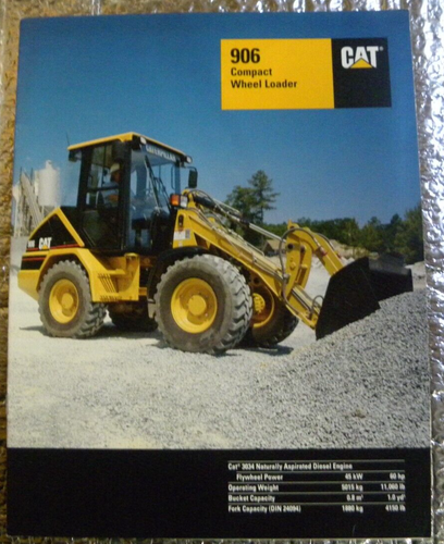 Factory 1998 Cat 906 Compact Wheel Loader Dealership Spec Brochure ...