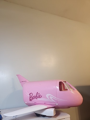 VINTAGE 1999 BARBIE MATTEL PINK PASSPORT GLAMOUR JUMBO JET AIRPLANE ...