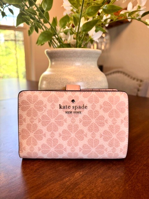 New Kate Spade Signature Spade Flower Medium Compact Bifold Wallet ...