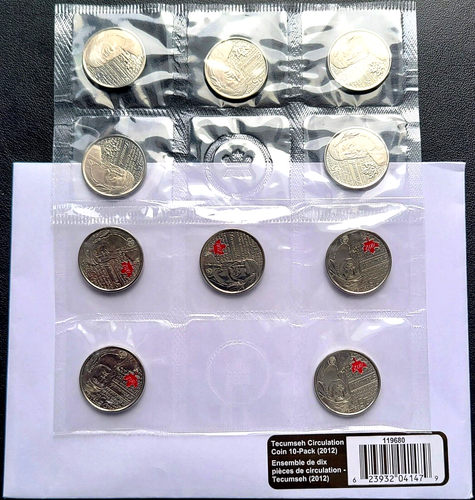 2012 Canada Tecumseh 25-Cents 10-Coin Pack in RCM Envelope - BU | eBay