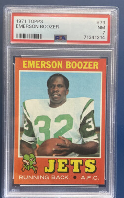 1971 Topps Football #73 Emerson Boozer PSA 7 NM | eBay