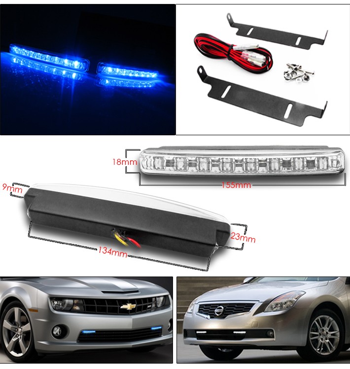 97-03 F150/97-02 EXPEDITION BLACK/SMOKE CRYSTAL HEAD LIGHT W/BLUE DRL ...