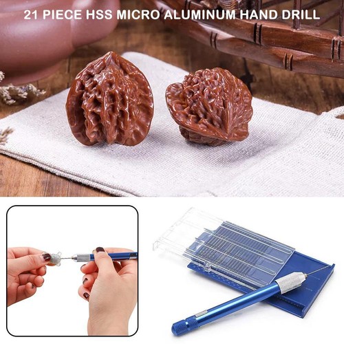 21Pcs Mini Twist Micro-Drill Set 61-80 Juweliere Bit Drill Hand ☃ ...