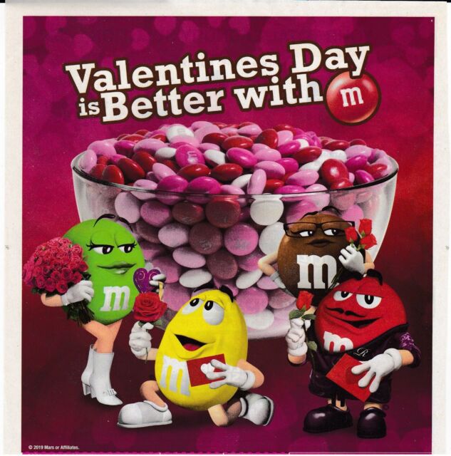 2019 magazine ad M&M's VALENTINES DAY mms M&M BETTER WITH candy advert ...