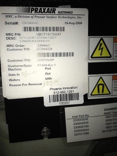 AMAT Applied Materials Endura II 300mm PVD Chamber W/Choice of 300mm ...